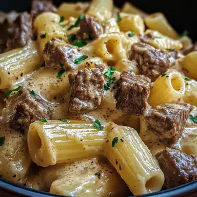 Creamy Parmesan Beef with Rigatoni Pasta - Butter Eats