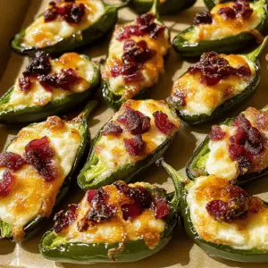 Cranberry Brie Jalapeño Poppers
