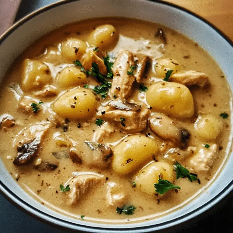 Creamy Chicken Marsala Gnocchi Soup