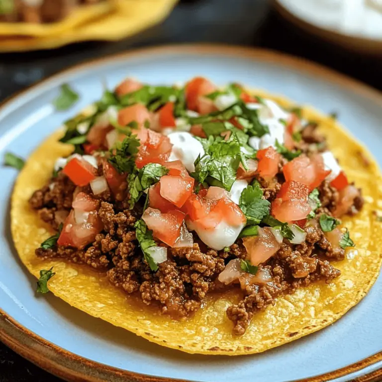 Easy Ground Beef Tostadas