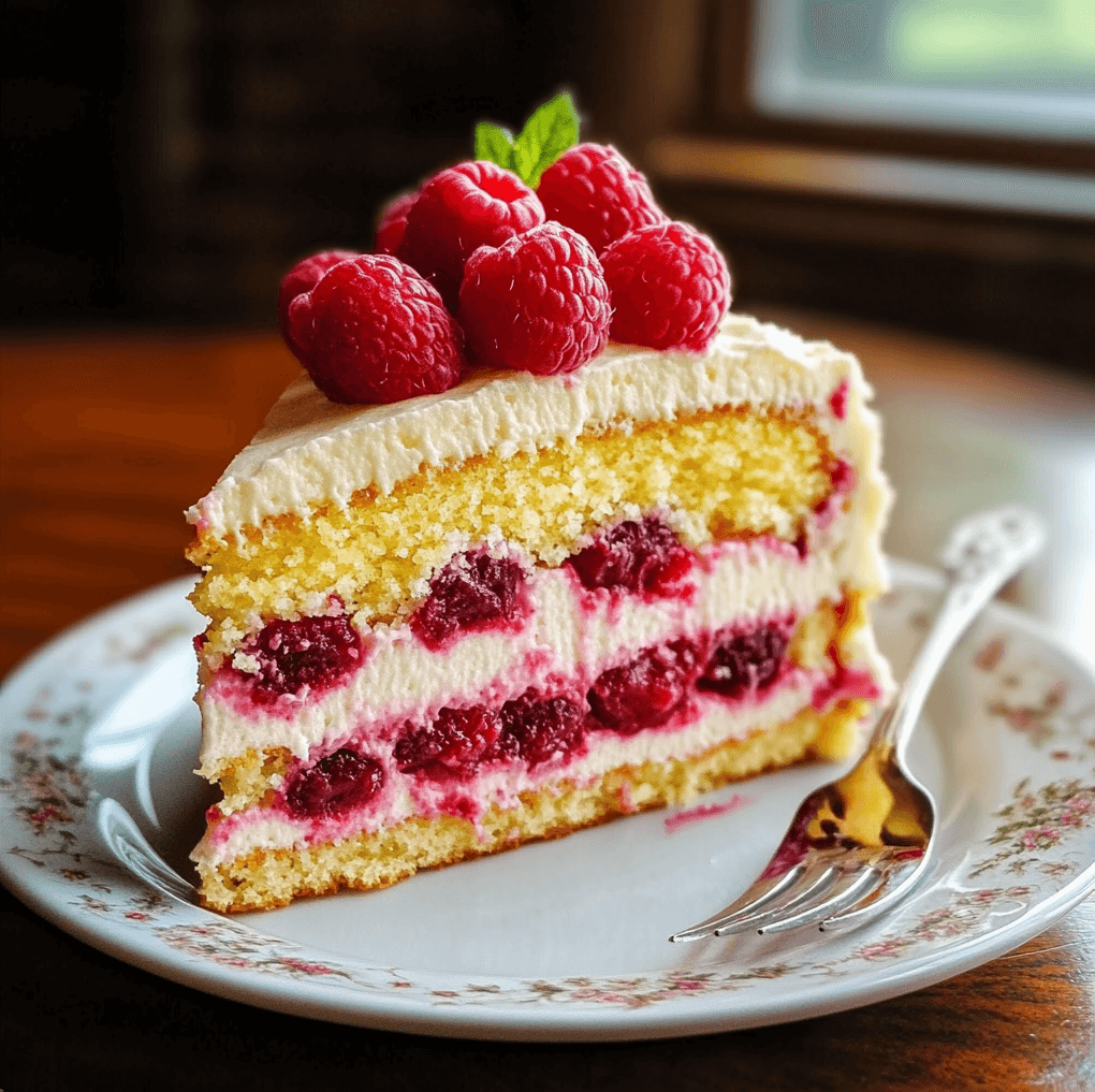 Lemon Raspberry Layer Cake